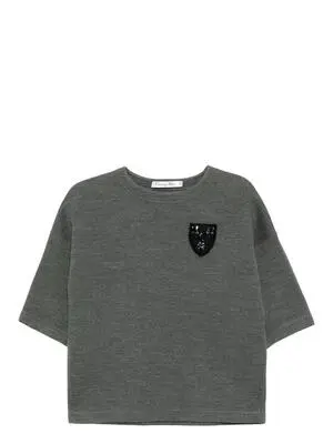 Dior Crystal-embellished T-shirt - Grey