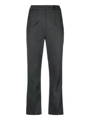 John Galliano 1990s Straight-leg Wool Trousers - Grey