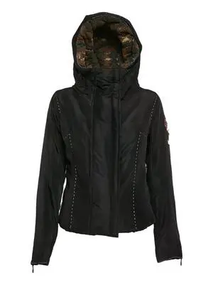 Calvin Klein Embellished Hooded Jacket - Black