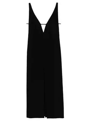 THE ROW V-neck Slip Dress - Black