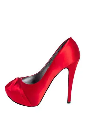 GINA 130mm Satin Platform Pumps
