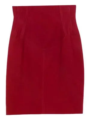 Alaïa 1990s Wool Mini Skirt - Red
