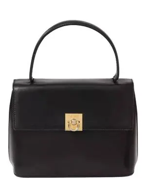 Celine 1990s Leather Tote Bag - Black