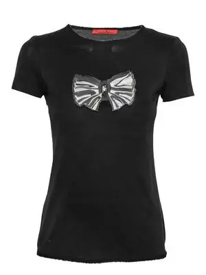 Carolina Herrera Bow-applique T-shirt - Black