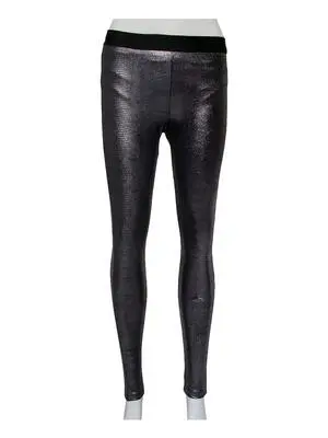 David Lerner Metallic Knit Leggings - Grey