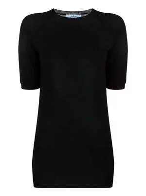 Prada Wool Short-sleeve Top - Black
