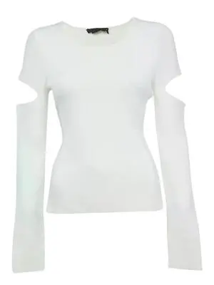 Alexander McQueen Cold-shoulder Top - White