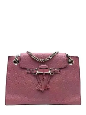 Gucci Large Sissima Emily Shoulder Bag - Pink