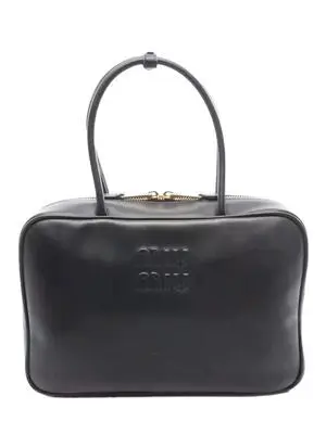 Miu Miu 2010-2025 Calfskin Top Handle Handbag - Black