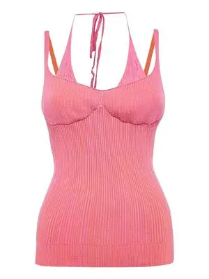 Jacquemus La Maille Valensole Tank Top - Pink