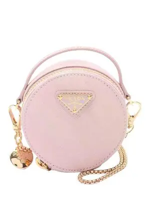 Prada Saffiano Mini Pouch Bag - Pink