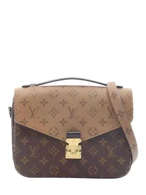 LOUIS VUITTON Monogram Reverse Pochette Metis Satchel - Brown