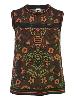 Missoni Floral-intarsia Tank Top - Red