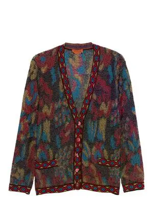 Missoni 1990s Floral-motif Cardigan - Red