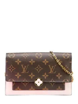 LOUIS VUITTON Monogram Flore Wallet On Chain Crossbody Bag - Brown