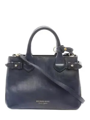Burberry 2000s House Check Banner Handbag - Blue