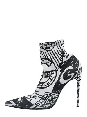 Dolce & Gabbana 105mm Graffiti-print Pumps - White