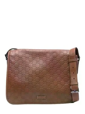 Gucci 2010s Guccissima Shoulder Bag - Brown