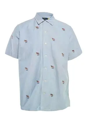 Polo Ralph Lauren 2024 Flag-embroidery Shirt - Blue