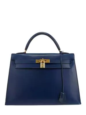 Hermès 1991 Kelly 32 Handbag - Blue