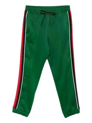 Gucci Web-stripe Track Pants - Green