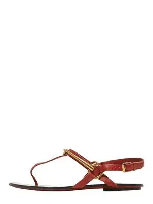 GUCCI Leather Flat Sandals