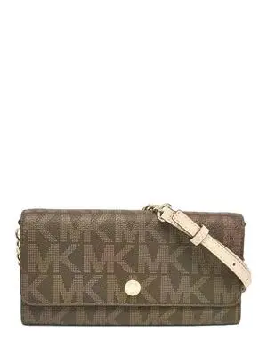 Michael Kors Monogrammed Clutch Bag - Brown