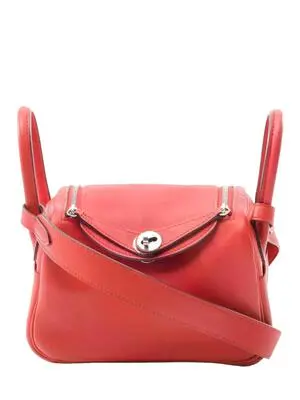 Hermès 2021 Mini Lindy Shoulder Bag - Red