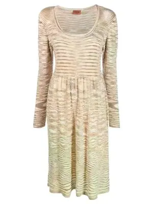 Missoni 2000s Woven Flared Dress - Neutrals