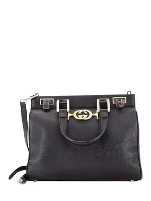 Gucci Zumi Top Handle Satchel - Black