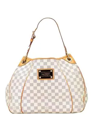 LOUIS VUITTON 2008 Damier Azur Galliera Pm Shoulder Bag - White