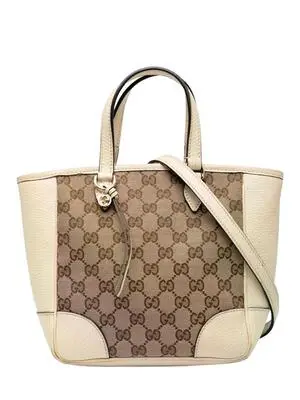 Gucci Gg Canvas Bree Satchel - Brown