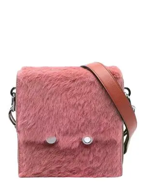 Marni Shearling Chain Crossbody Bag - Pink