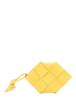 Bottega Veneta Nappa Maxi Intrecciato Coin Pouch - Yellow