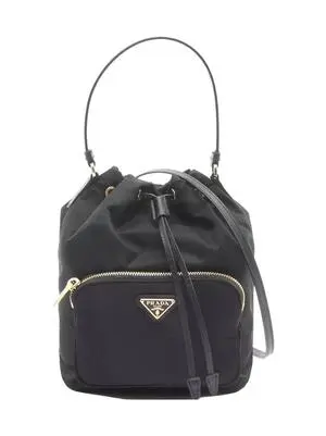 PRADA 20s Drawstring Bucket Bag