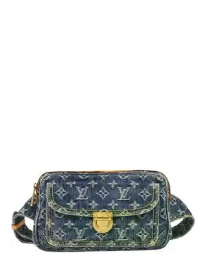 LOUIS VUITTON 2007 Monogram Denim Belt Bag - Blue
