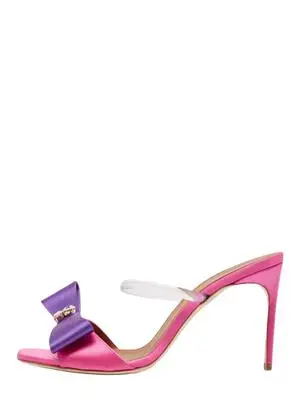 MALONE SOULIERS 95mm Emily Satin Bow-embellished Sandals - Pink