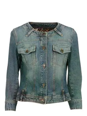 Dolce & Gabbana 2000 Cropped Denim Jacket - Blue