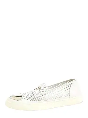GIUSEPPE ZANOTTI Perforated Metal-toe Slip-on Sneakers - White