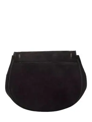 FERRAGAMO Suede Cross Body Bag - Black