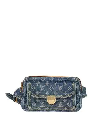 LOUIS VUITTON 2007 Monogram Denim Belt Bag - Blue