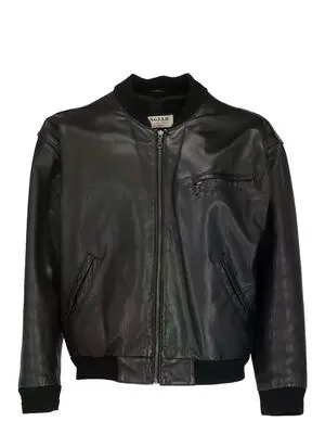 A.N.G.E.L.O. VINTAGE CULT 1980 Leather Bomber Jacket - Black