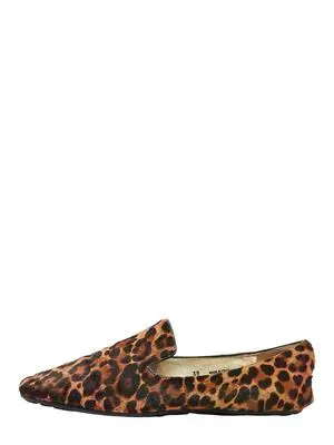 JIMMY CHOO Leopard-print Slides - Brown