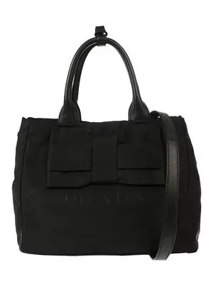 Prada 2010s Bow-detail Handbag - Black