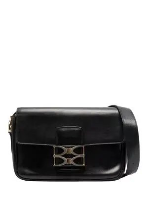 Celine 1970s Horsebit Leather Shoulder Bag - Black