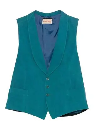 ROMEO GIGLI 1990s Shawl-collar Gilet - Blue