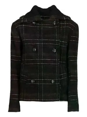 VIVIENNE WESTWOOD Checked Double-breasted Coat - Brown