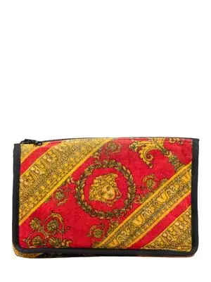 Versace Terry Medusa Baroque Print Clutch Bag - Red