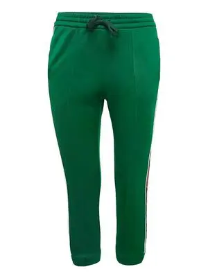 Gucci Web-stripe Jersey Pants - Green
