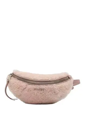 Miu Miu Shearling Convertible Belt Bag - Pink